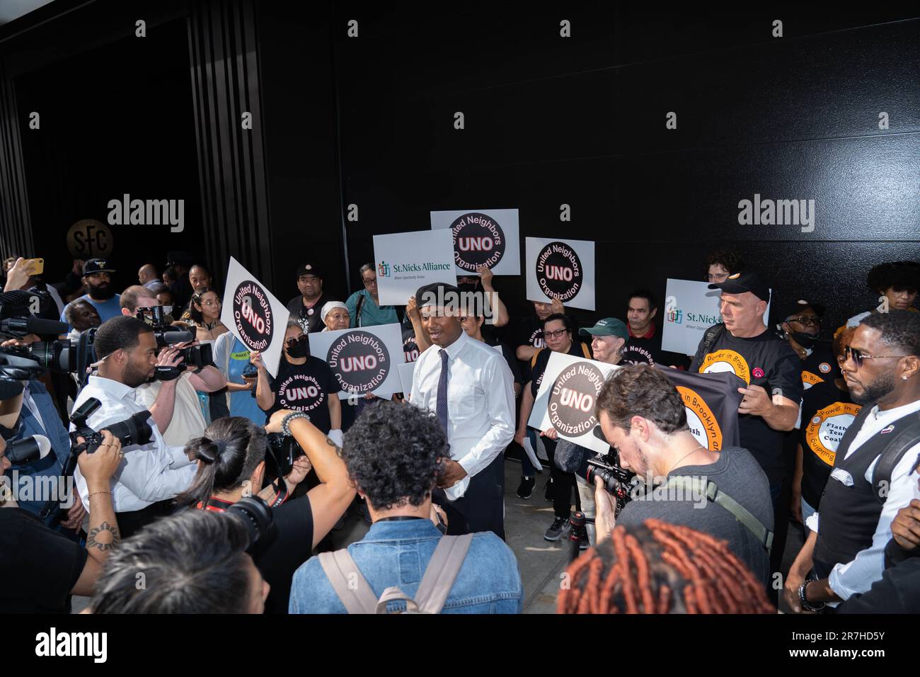 Brooklyn, New York, USA. 15th June, 2023. Councilmember Chi Osse speaks ...