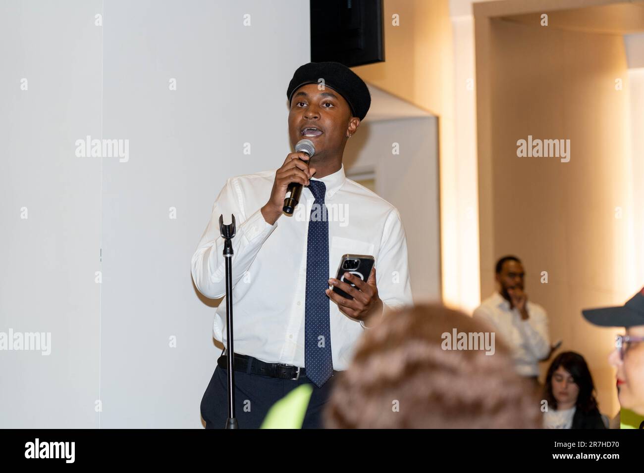 Brooklyn, New York, USA. 15th June, 2023. Councilmember Chi Osse speaks ...