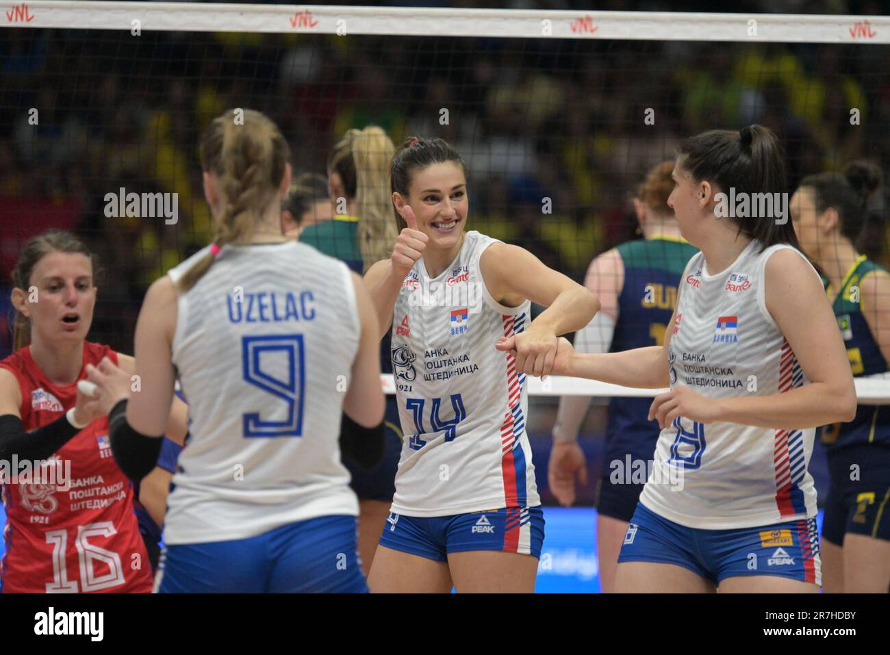 DF - BRASILIA - 06/15/2023 - LEAGUE OF WOMEN'S VOLLEYBALL NATIONS 2023, BRAZIL X SERVIA ...