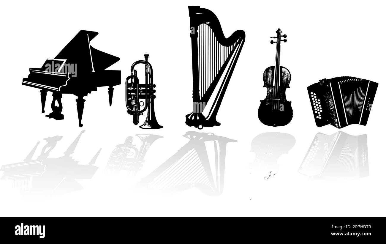 Music instrument vector Stock Vector Image & Art - Alamy