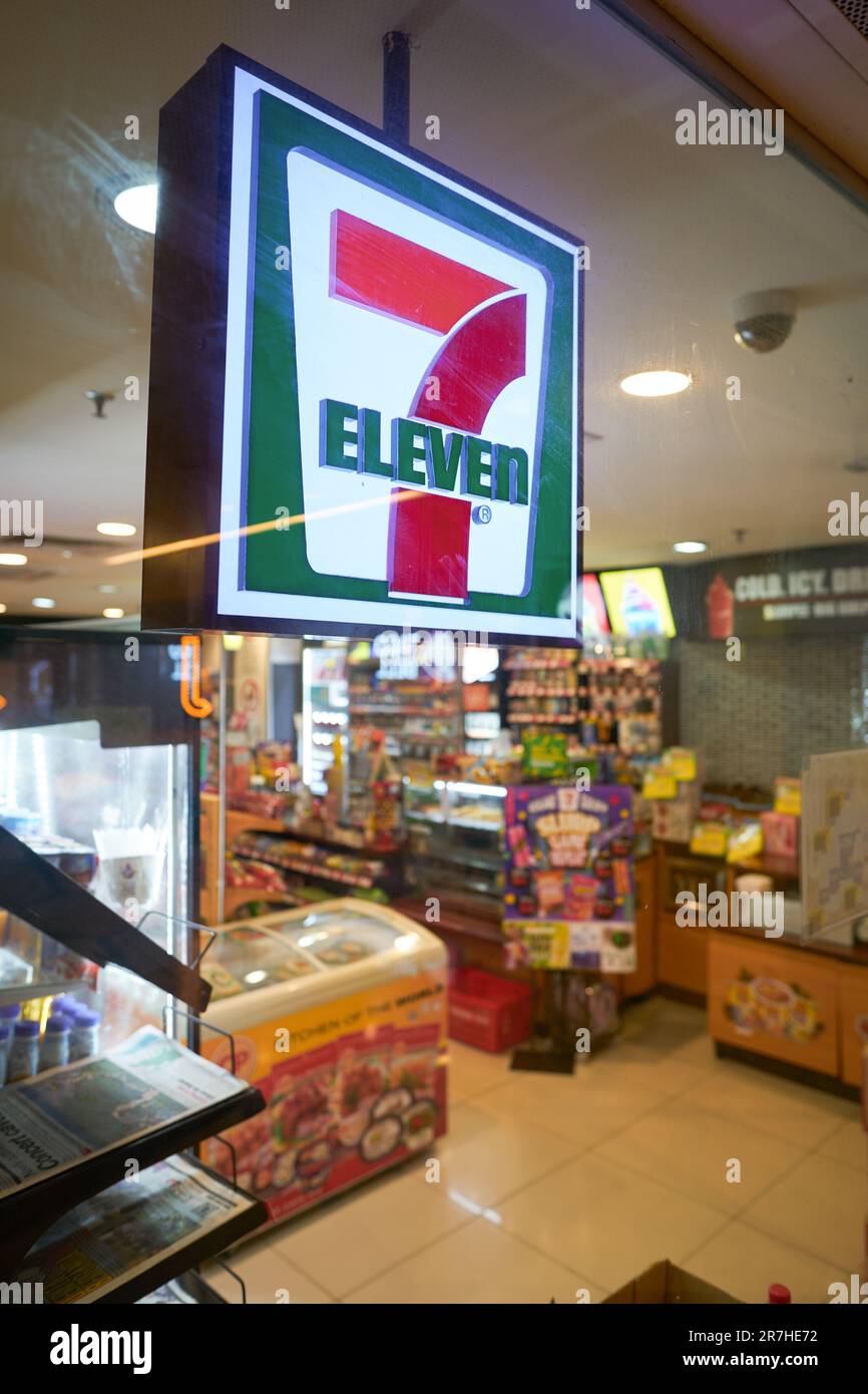 KUALA LUMPUR, MALAYSIA - CIRCA MARCH, 2023: 7-Eleven convenience store in Kuala Lumpur. 7-Eleven ...