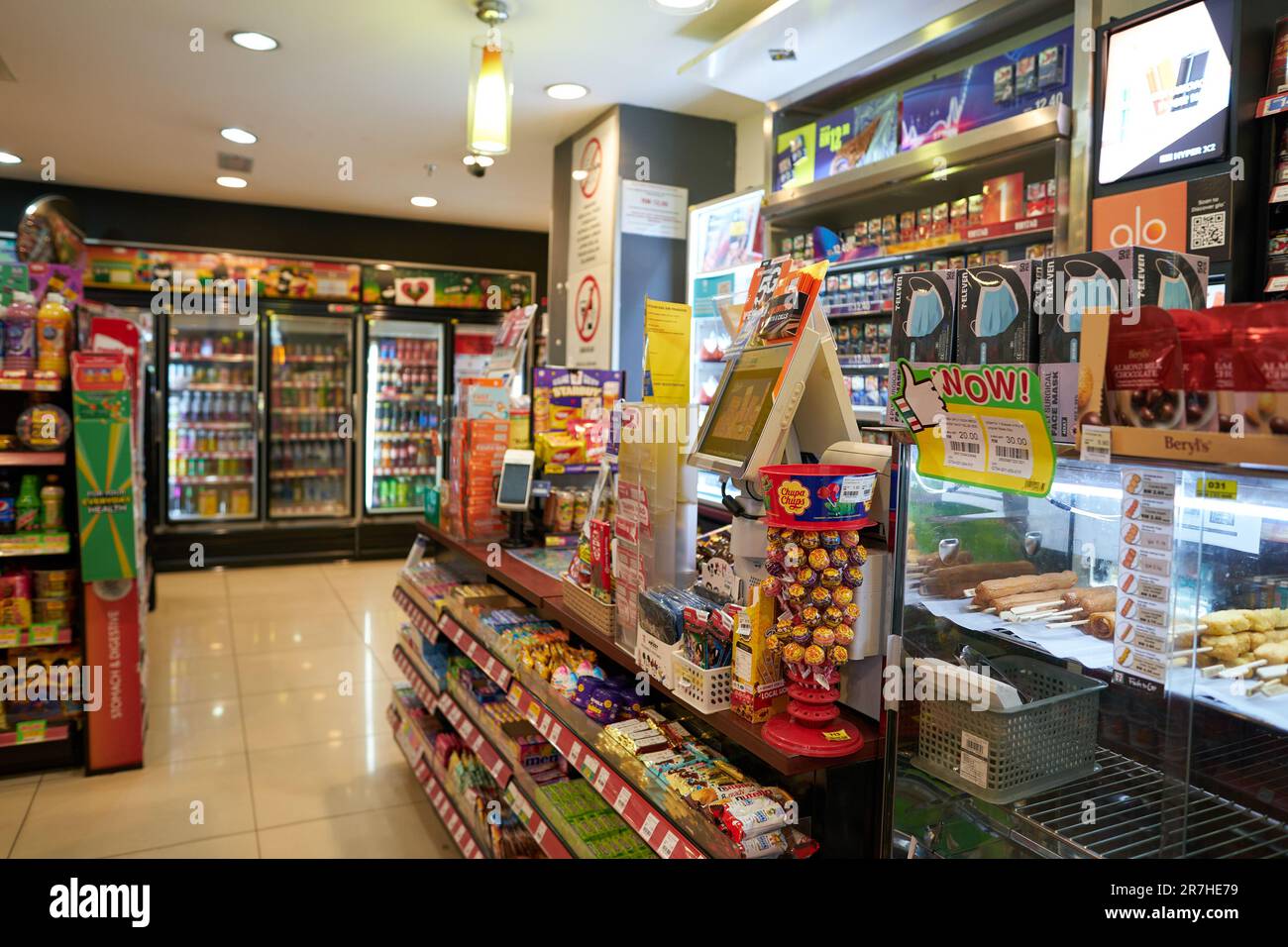 KUALA LUMPUR, MALAYSIA - CIRCA MARCH, 2023: inside 7-Eleven convenience ...