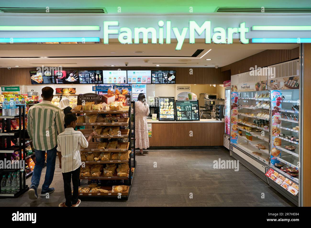 KUALA LUMPUR, MALAYSIA - CIRCA MARCH, 2023: entrance to FamilyMart ...