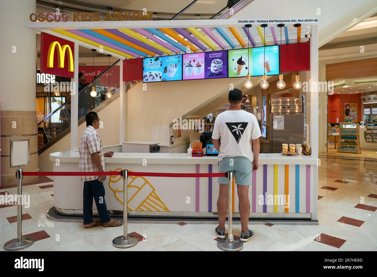 KUALA LUMPUR, MALAYSIA - CIRCA MARCH, 2023: McDonald's ice cream kiosk ...