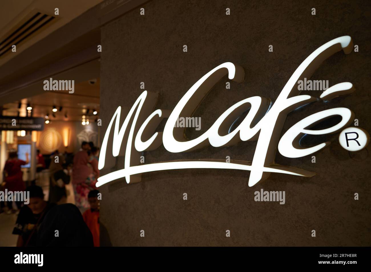 KUALA LUMPUR, MALAYSIA - CIRCA MARCH, 2023: close up shot of McCafe ...