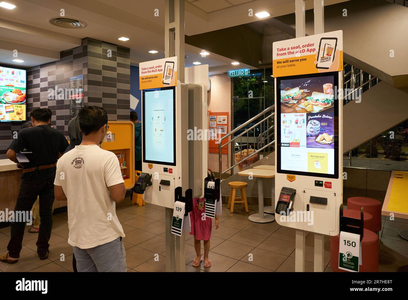KUALA LUMPUR, MALAYSIA - CIRCA MARCH, 2023: self-service kiosks for ...