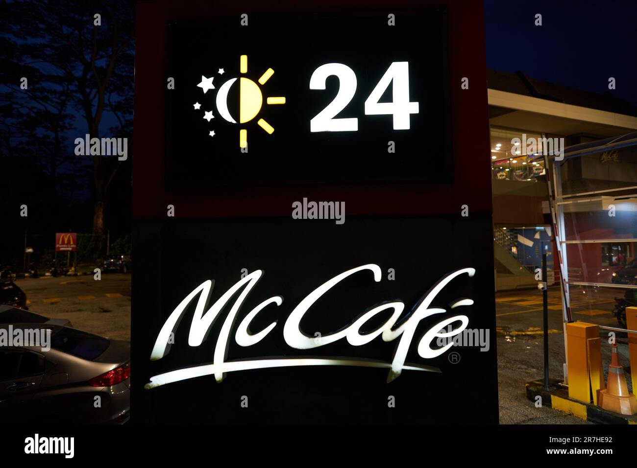 KUALA LUMPUR, MALAYSIA - CIRCA MARCH, 2023: close up shot of McCafe ...