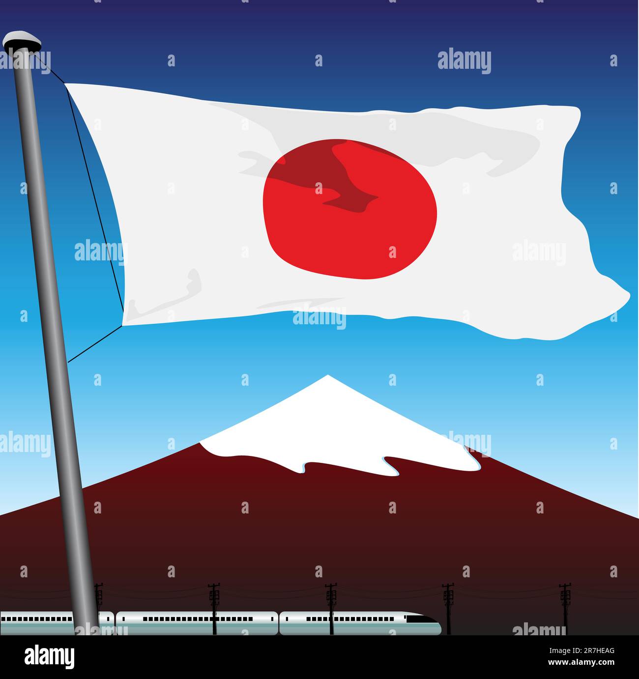 vector illustration of the japanese flag Stock Vector Image & Art - Alamy