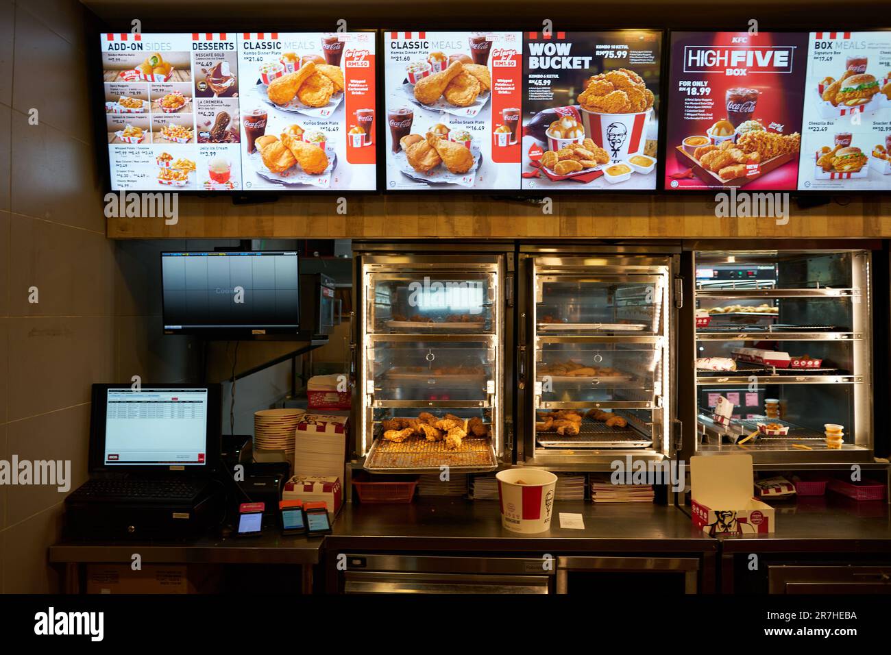 KUALA LUMPUR, MALAYSIA - CIRCA MARCH, 2023: inside KFC fast food restaurant in Malaysia Stock ...