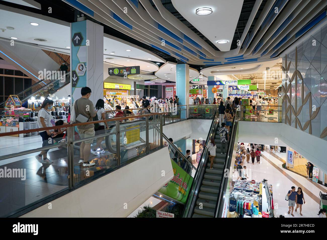 BANGKOK, THAILAND - CIRCA APRIL, 2023: people at Big C Supercenter Ratchadamri in Bangkok Stock ...
