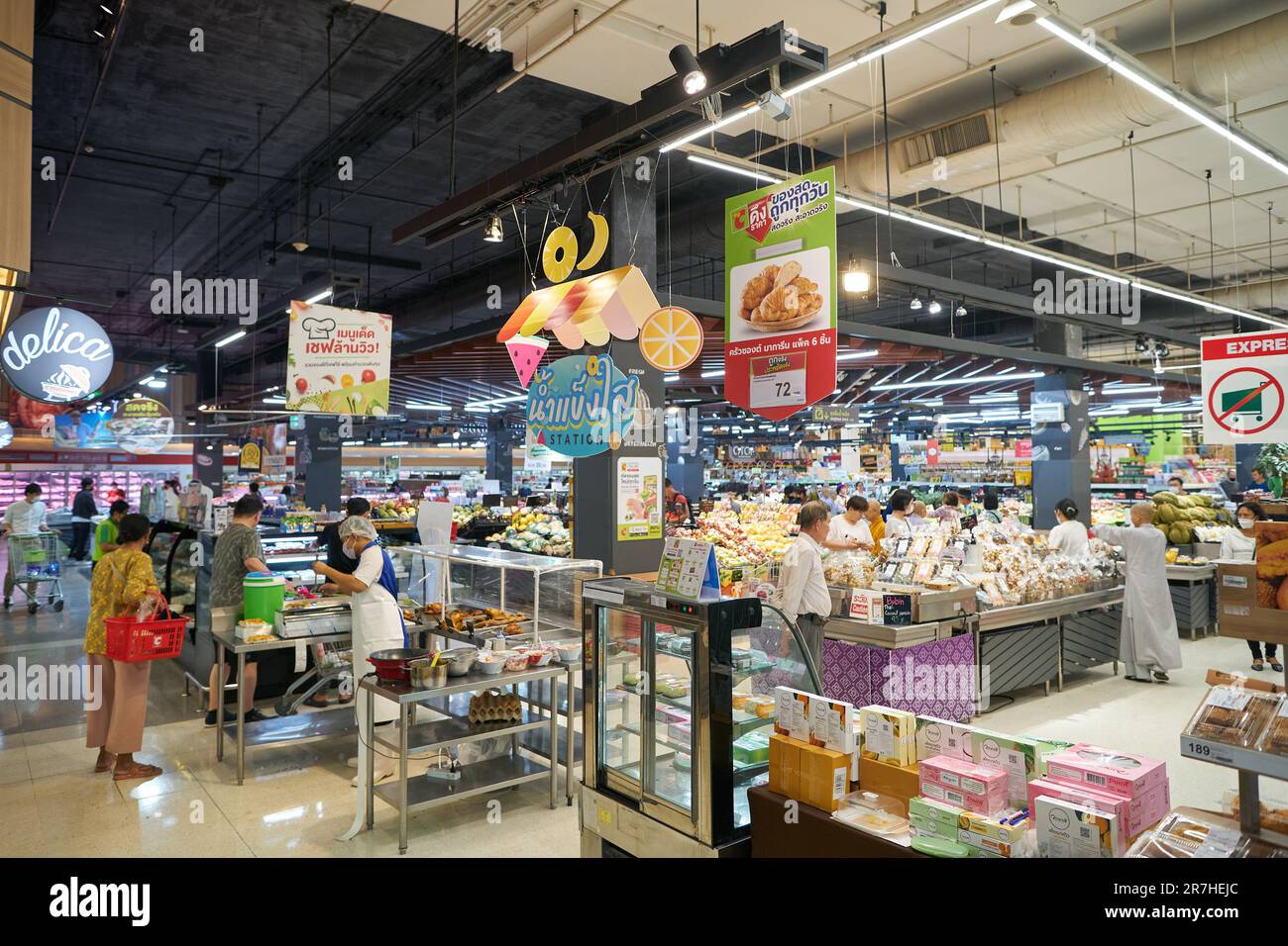 BANGKOK, THAILAND - CIRCA APRIL, 2023: inside Big C Supercenter ...