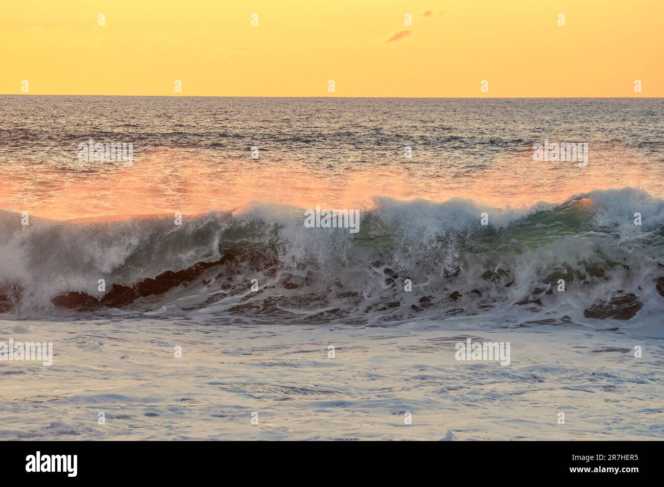 Summer waves crashing on the beach near Puerto Vallarta, Mexico Stock ...