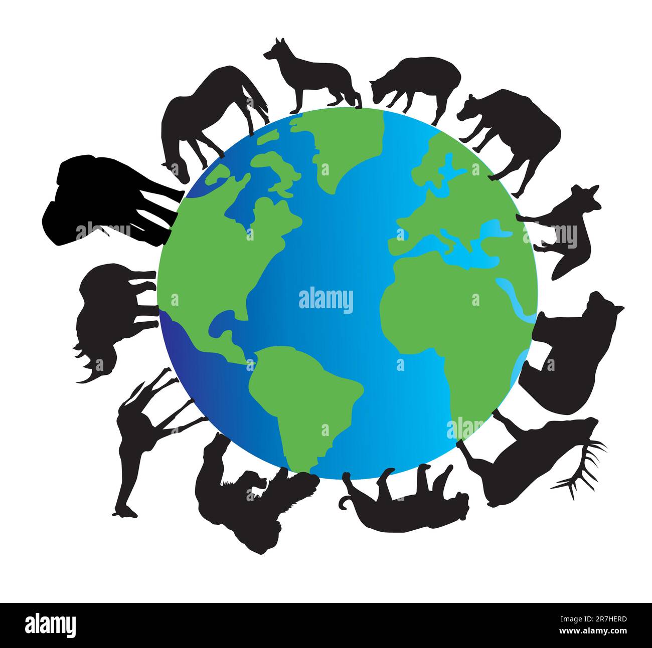 Earth wolf Stock Vector Images - Alamy
