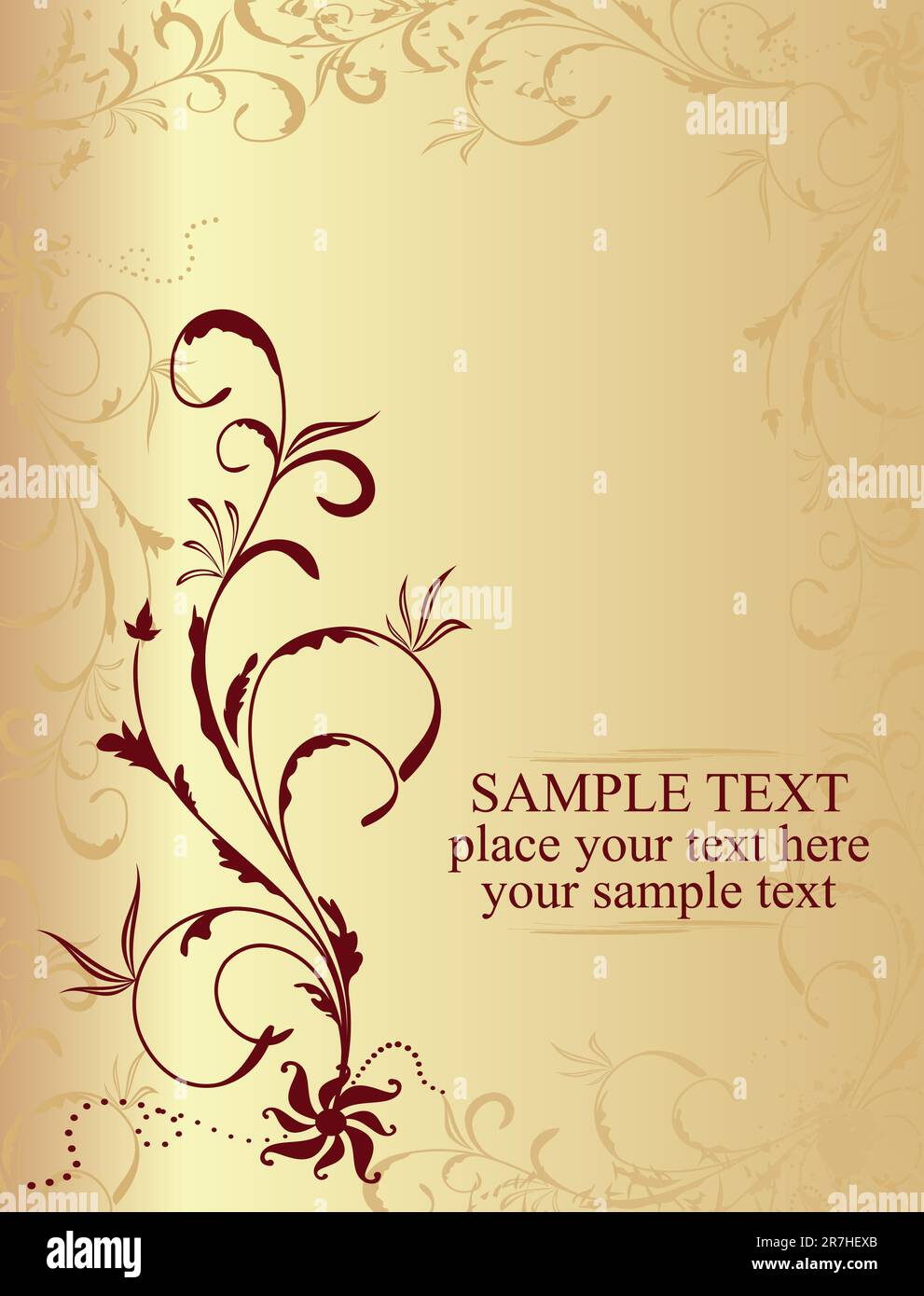 Illustration floral background for design card - vector Stock Vector ...