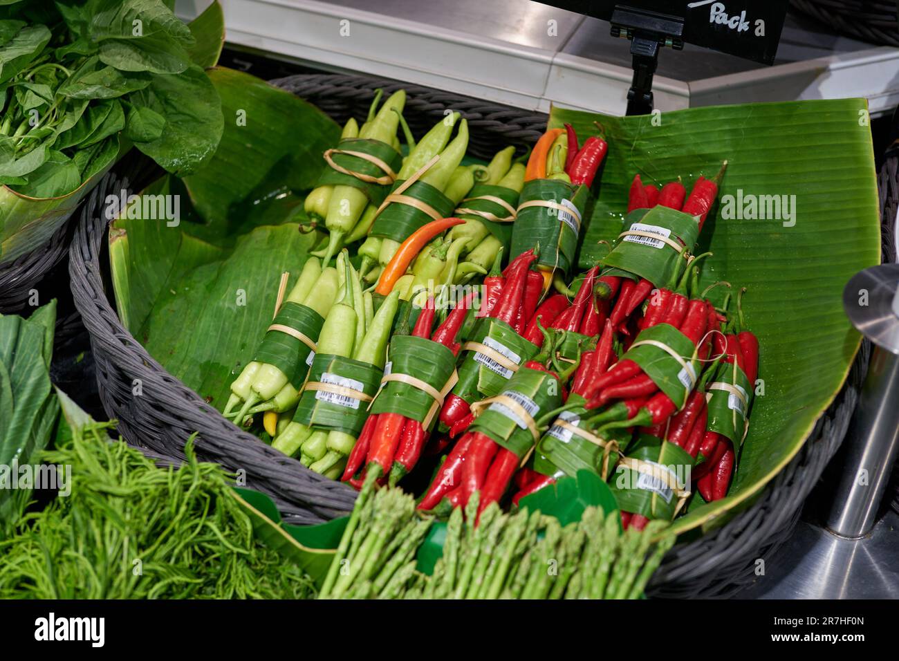 BANGKOK, THAILAND - CIRCA APRIL, 2023: chili peppers on display at Tops ...