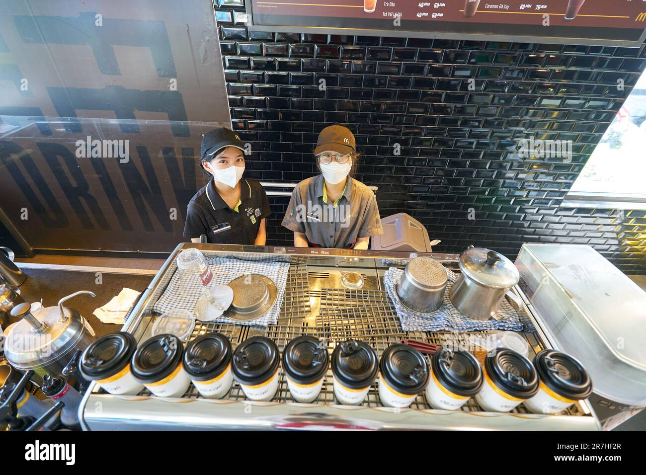 HO CHI MINH CITY, VIETNAM - CIRCA MARCH, 2023: employees top view at ...