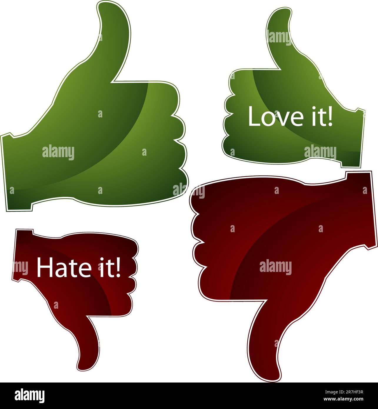 Thumbs up and down clipart hi-res stock photography and images - Alamy