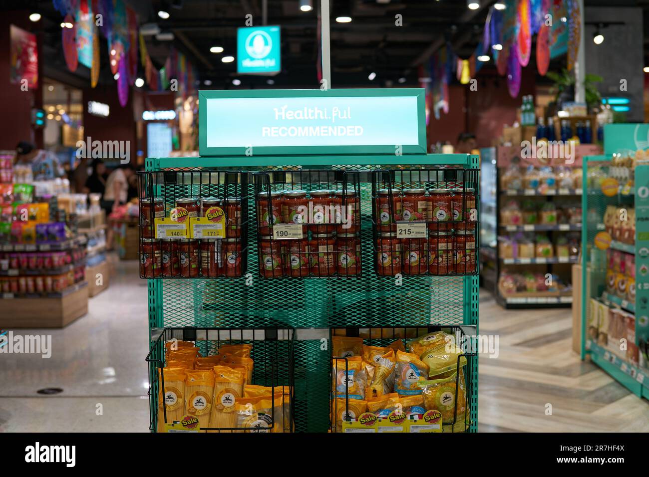 BANGKOK, THAILAND - CIRCA APRIL, 2023: interior shot of Tops Food Hall ...