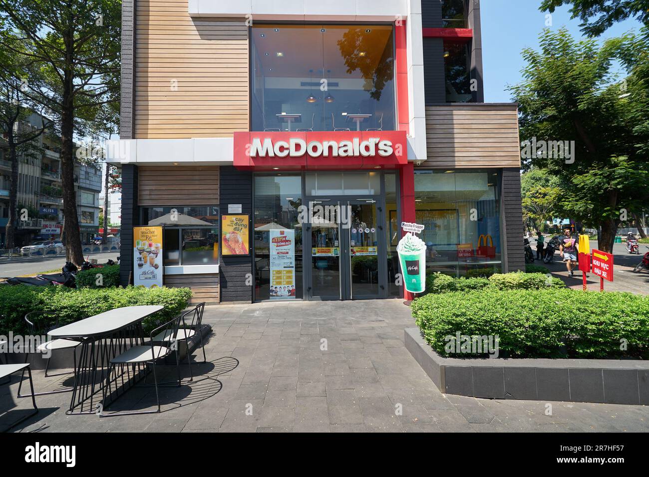 HO CHI MINH CITY, VIETNAM - CIRCA MARCH, 2023: entrance to McDonald's ...
