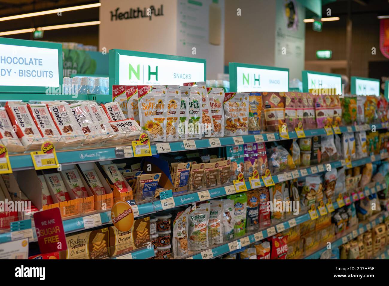 BANGKOK, THAILAND - CIRCA APRIL, 2023: interior shot of Tops Food Hall ...