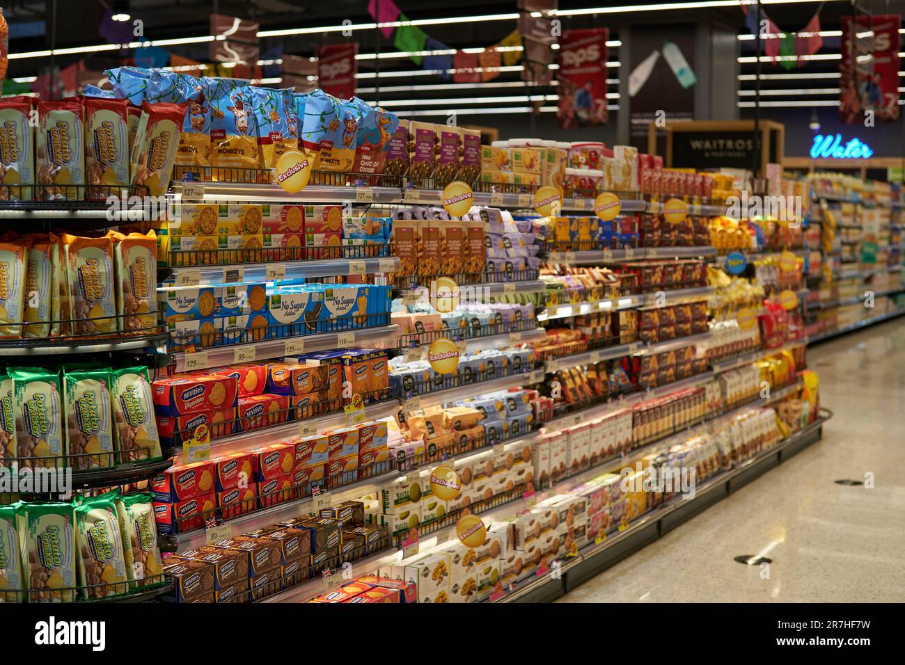 BANGKOK, THAILAND - CIRCA APRIL, 2023: interior shot of Tops Food Hall ...