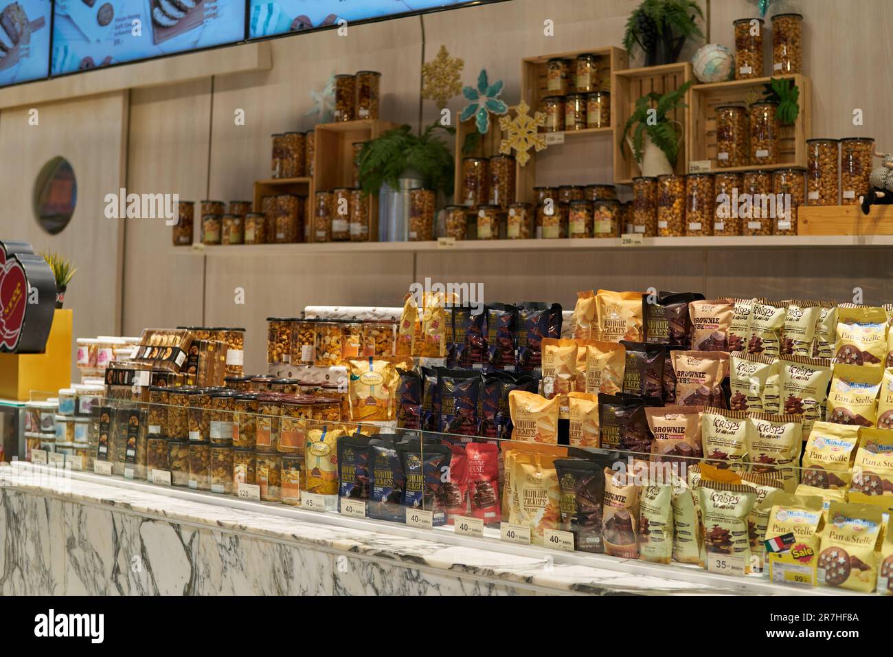 BANGKOK, THAILAND - CIRCA APRIL, 2023: interior shot of Tops Food Hall ...