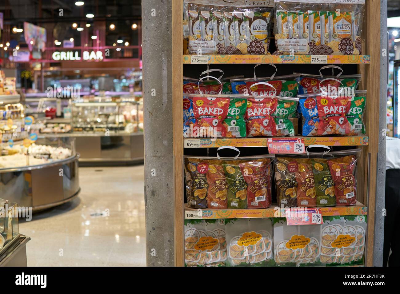 BANGKOK, THAILAND - CIRCA APRIL, 2023: interior shot of Tops Food Hall ...
