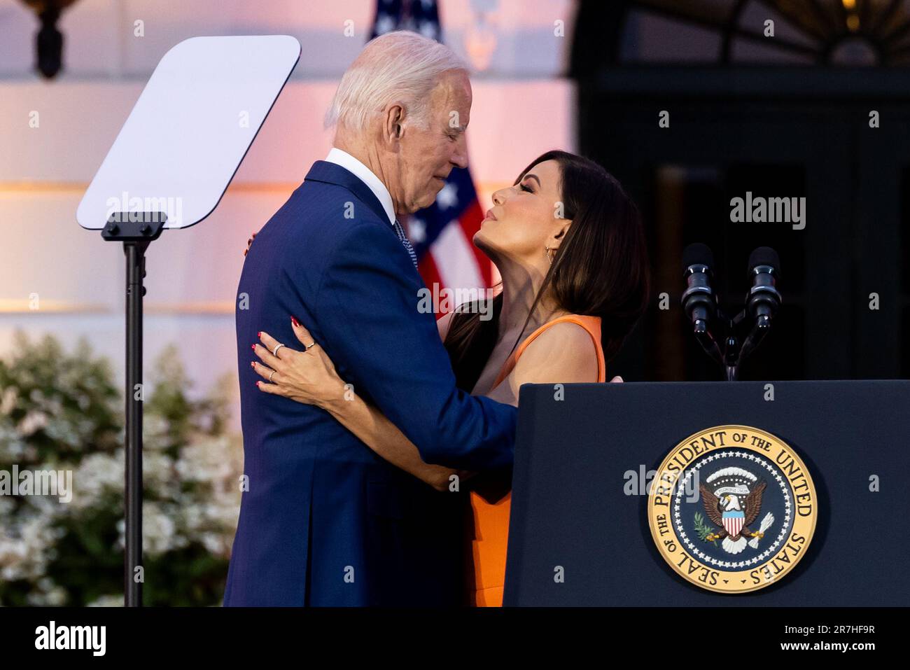 Washington, USA. 15th June, 2023. President Joe Biden and actress Eva ...