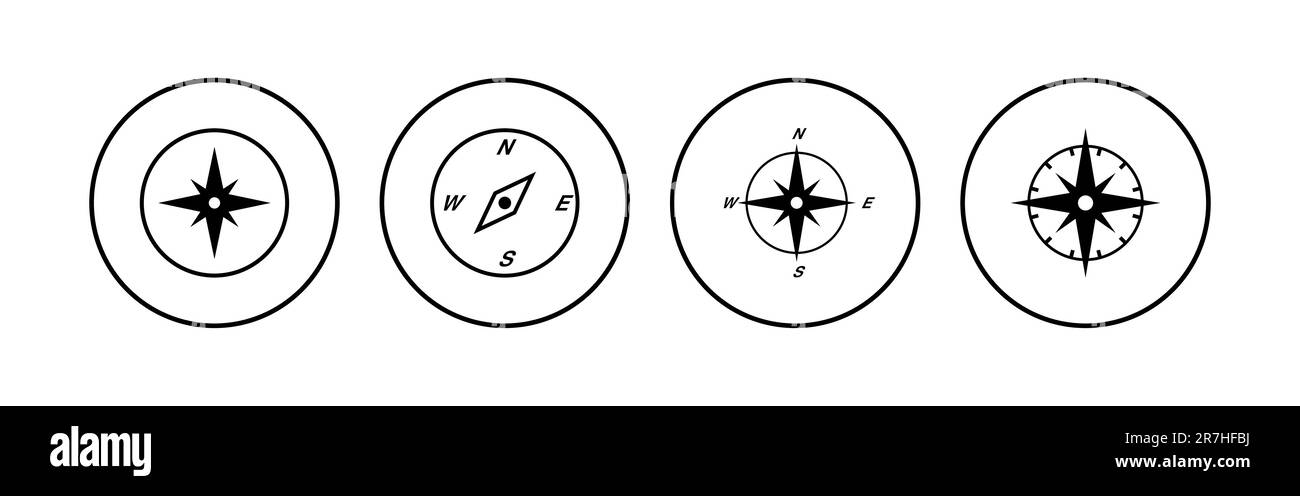 Compass icon set. arrow compass icon vector Stock Vector Image & Art ...