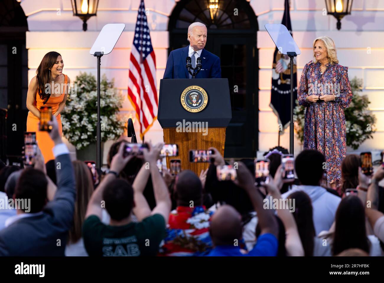 Washington, USA. 15th June, 2023. First Lady Jill Biden and actress Eva ...