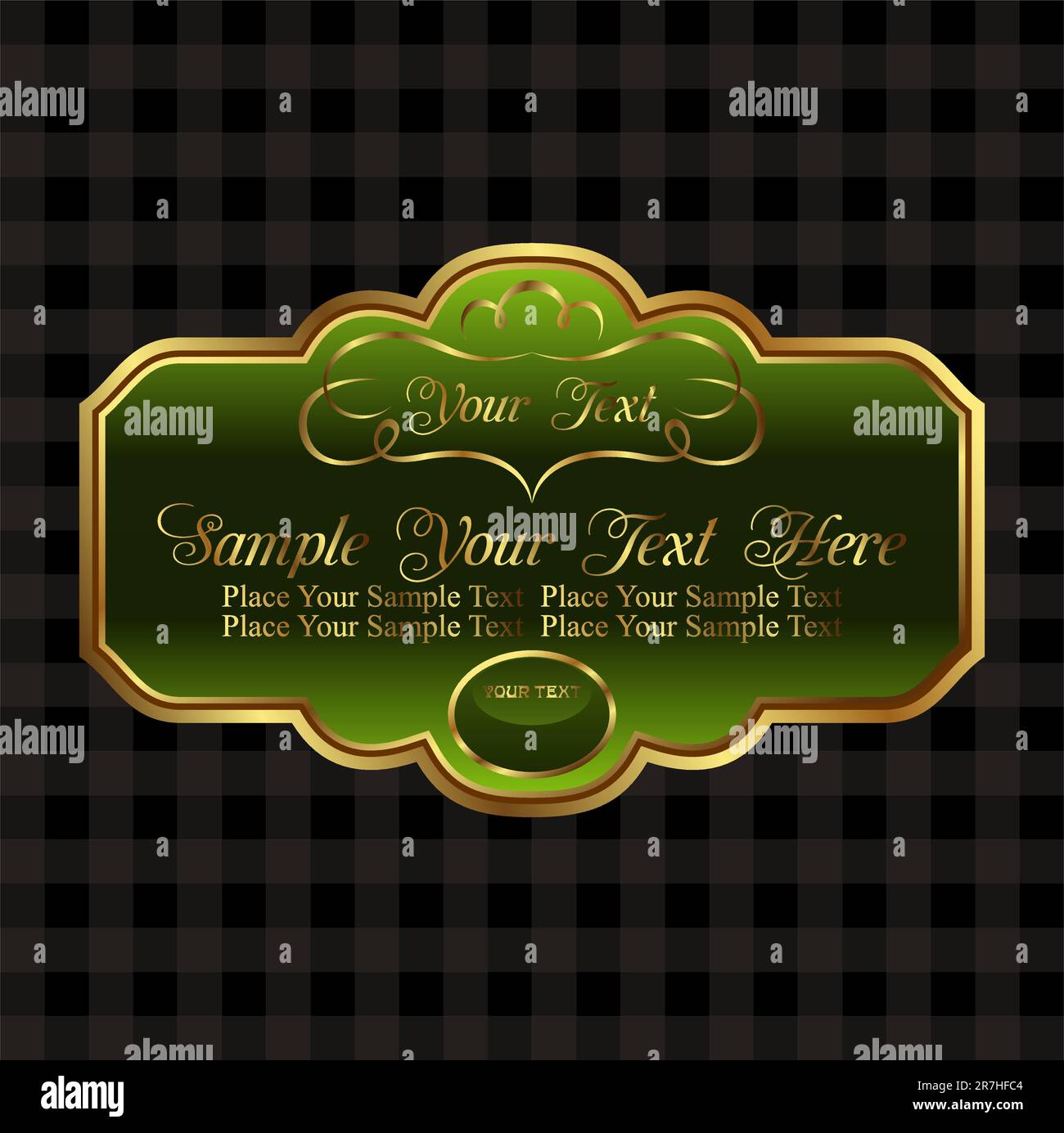 Illustration decorative ornate gold frame - vector Stock Vector Image ...