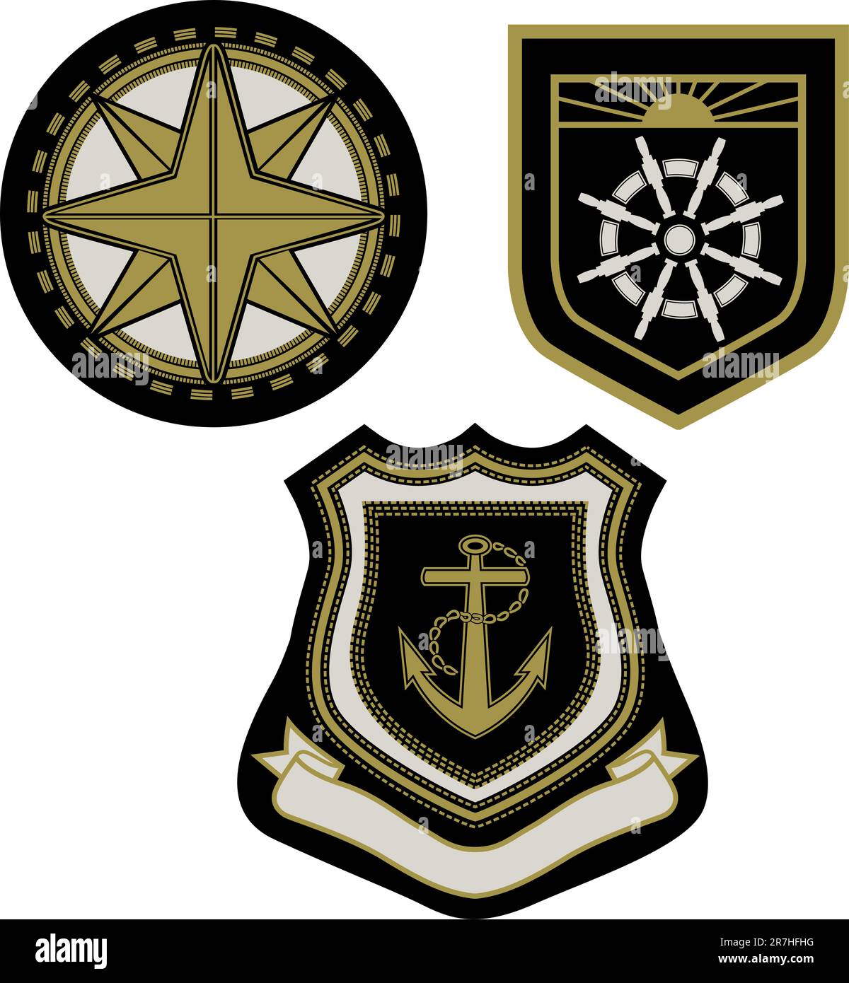 Vector illustration of classic sail badge Stock Vector Image & Art - Alamy