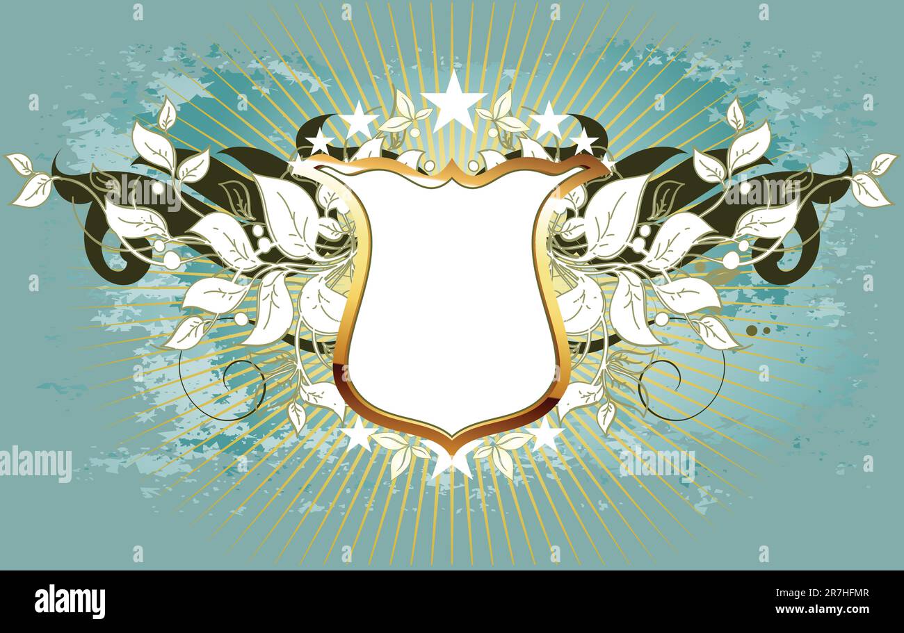 ornamental shield, this illustration may be useful as designer work ...
