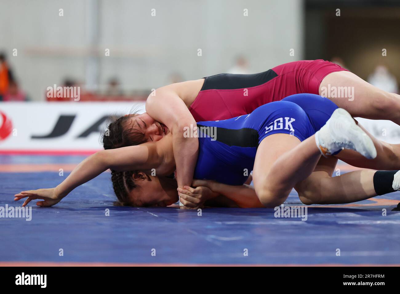 Tokyo, Japan. 15th June, 2023. (Top-Bottom) Rino Kataoka, Ruka Natami ...