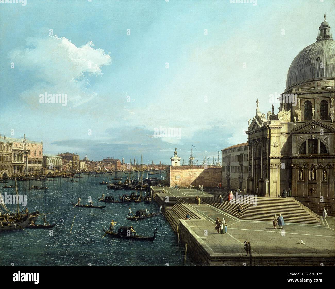 Grand Canal looking East with Santa Maria della Salute painted by the ...