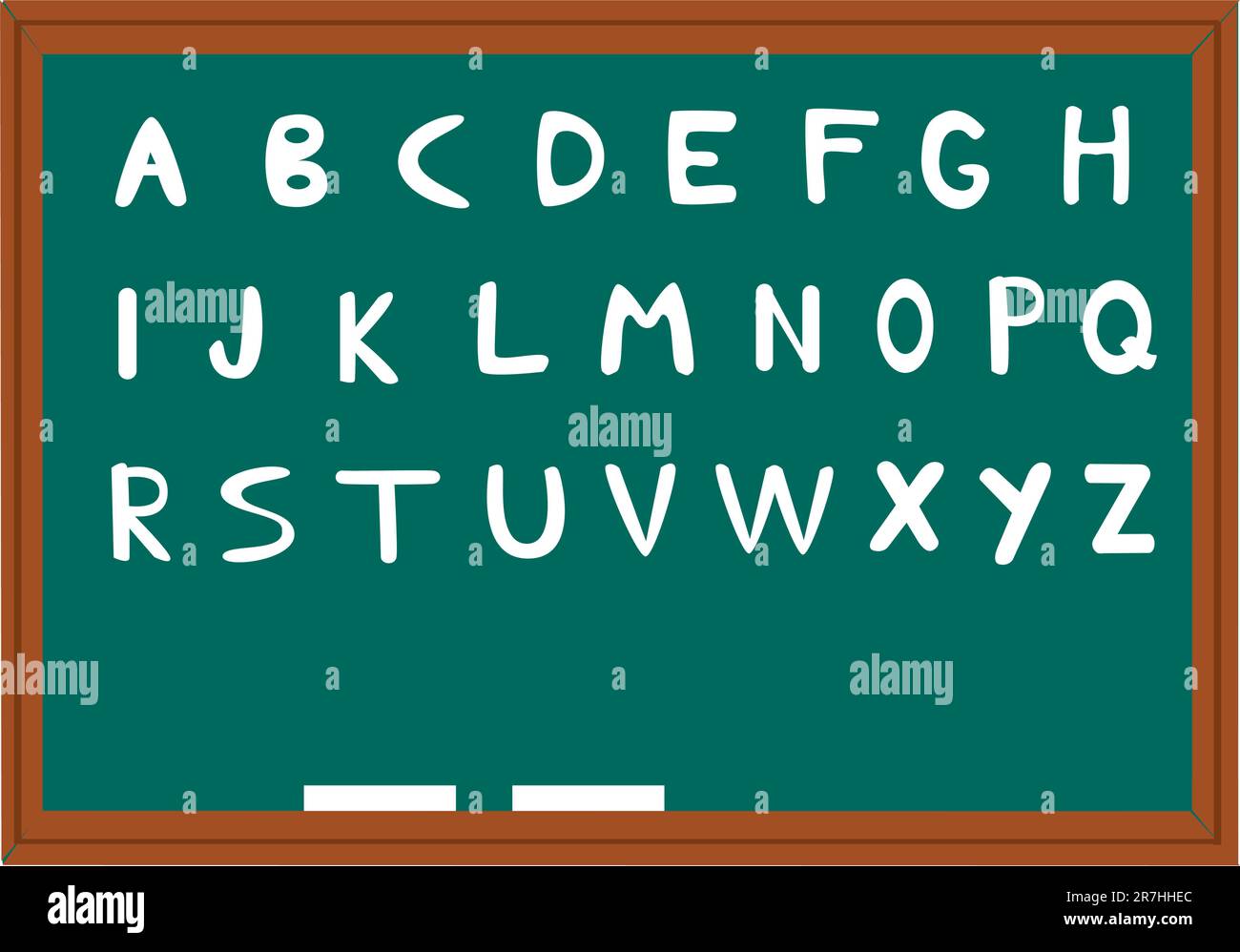 vector illustration of blackboard with alphabet letters Stock Vector ...