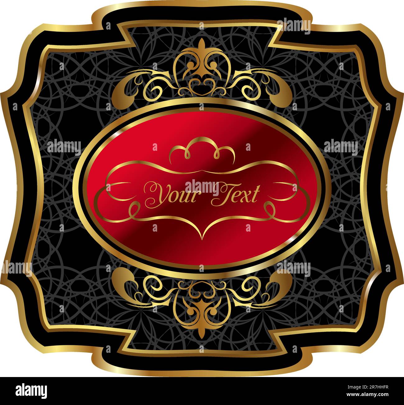 Illustration ornate decorative golden frame - vector Stock Vector Image ...