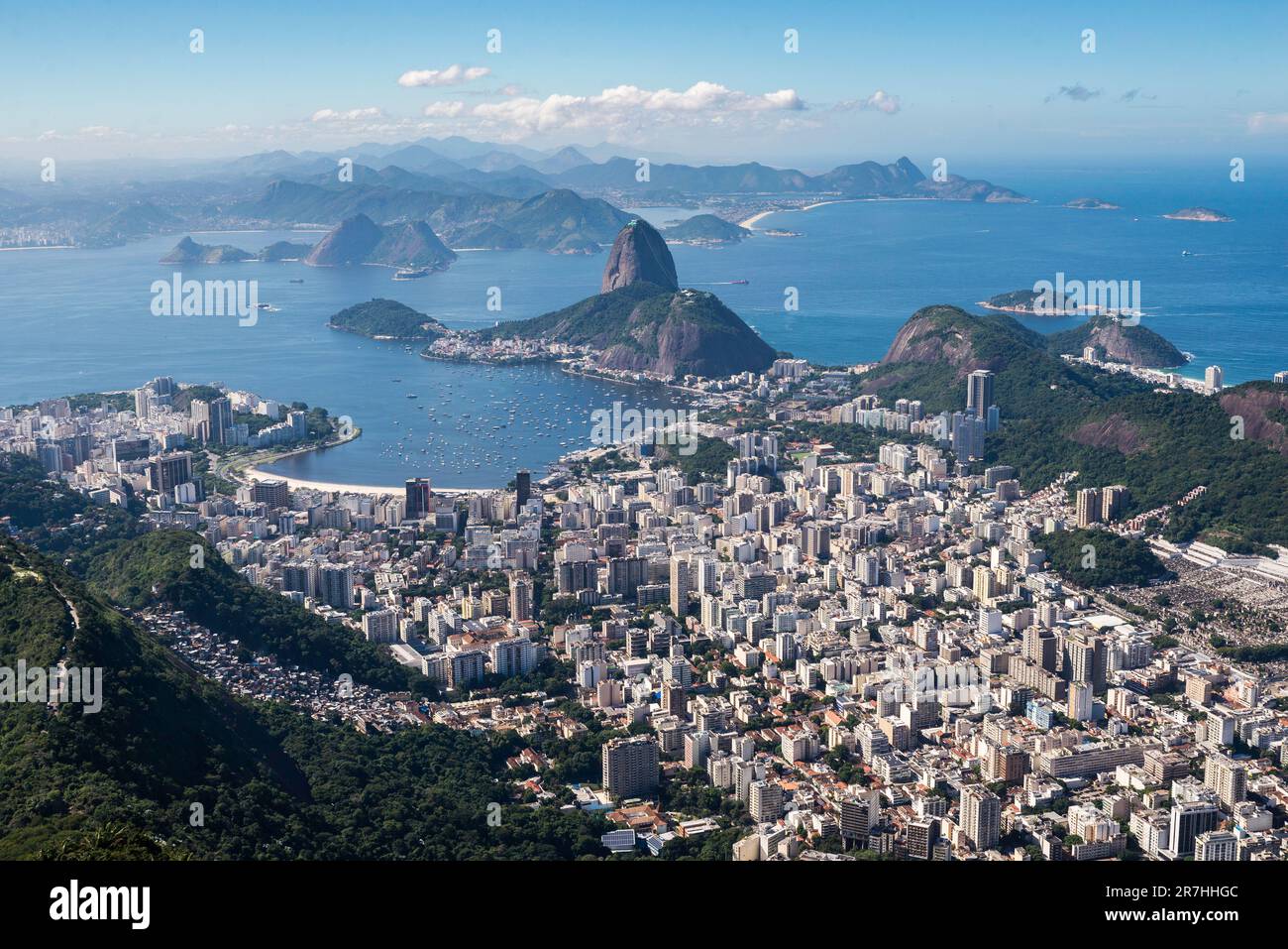 Famous View of Rio de Janeiro Coast from the Sugarloaf Mountain Stock ...