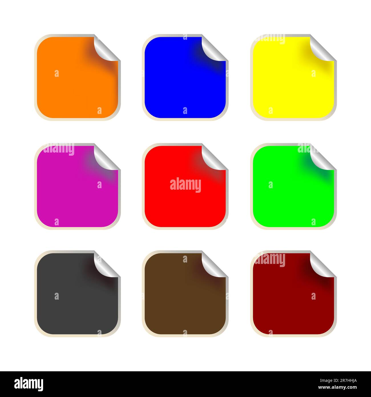 fresh square labels, vector art illustration Stock Vector Image & Art ...