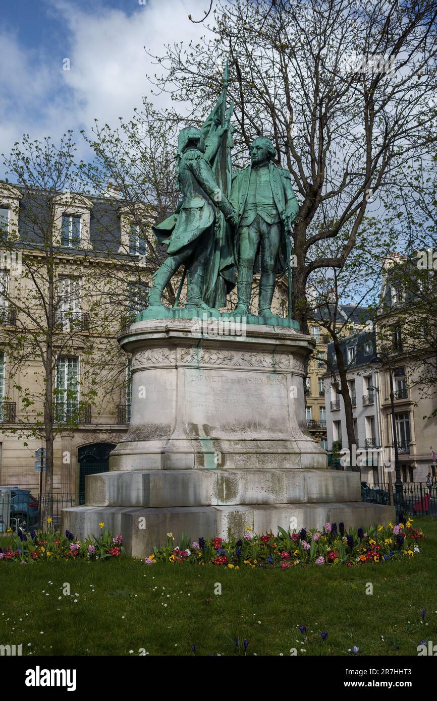 Statue Lafayette et Washington by sculptor Auguste Bartholdi in Paris ...
