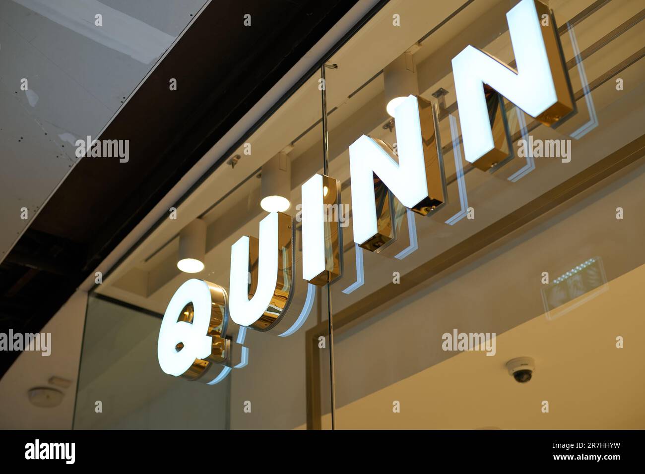 PATTAYA, THAILAND - CIRCA APRIL, 2023: Quinn sign as seen at the store ...
