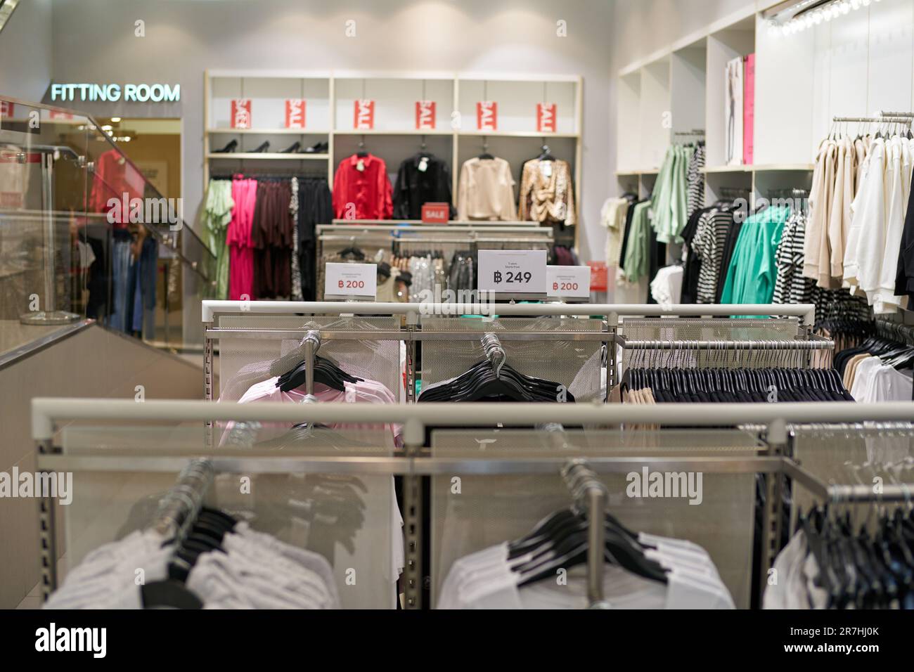 PATTAYA, THAILAND - CIRCA APRIL, 2023: interior shot of H and M retail ...
