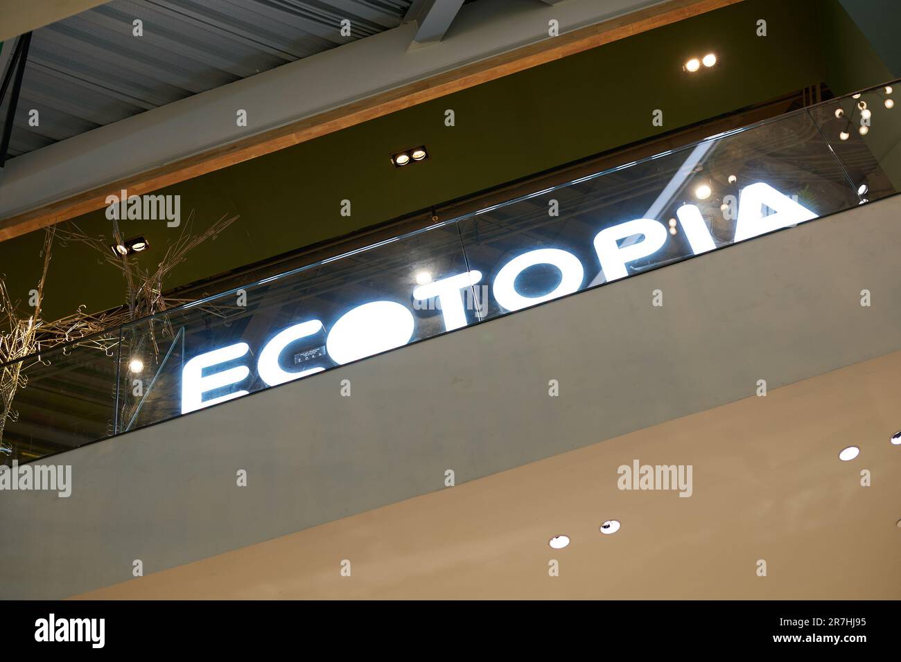 BANGKOK, THAILAND - CIRCA APRIL, 2023: Ecotopia sign as seen at Siam ...