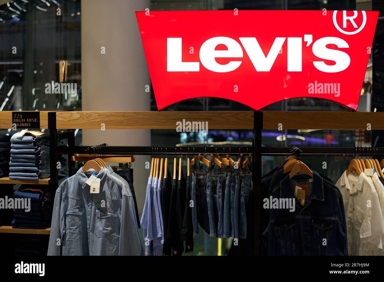 BANGKOK, THAILAND - CIRCA APRIL, 2023: Levi's products displayed at ...
