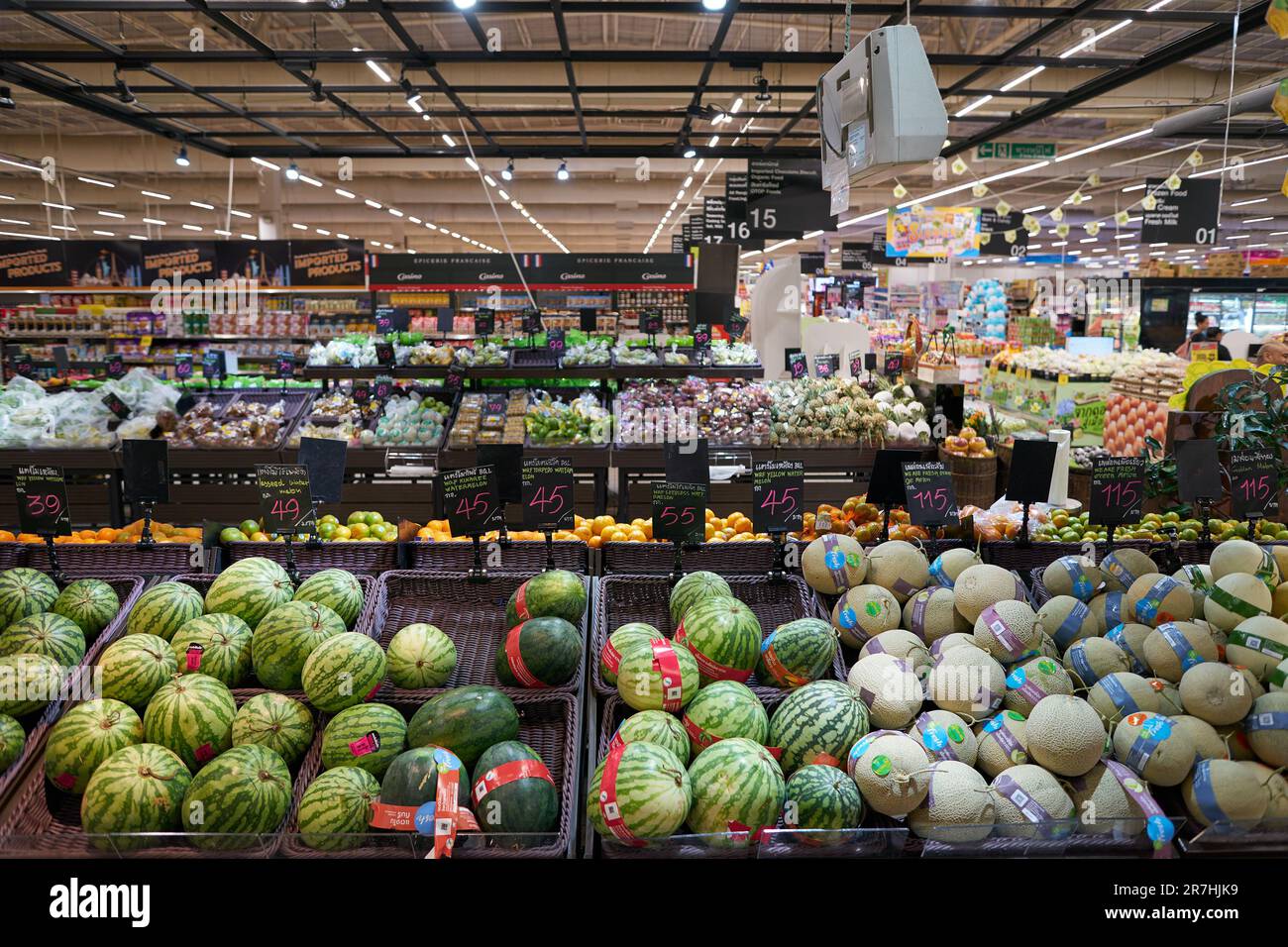 PATTAYA, THAILAND - CIRCA APRIL, 2023: produce on display at Big C ...