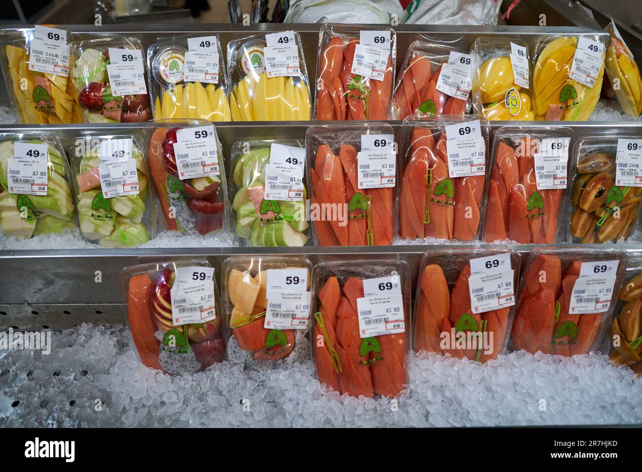 PATTAYA, THAILAND - CIRCA APRIL, 2023: produce on display at Big C ...