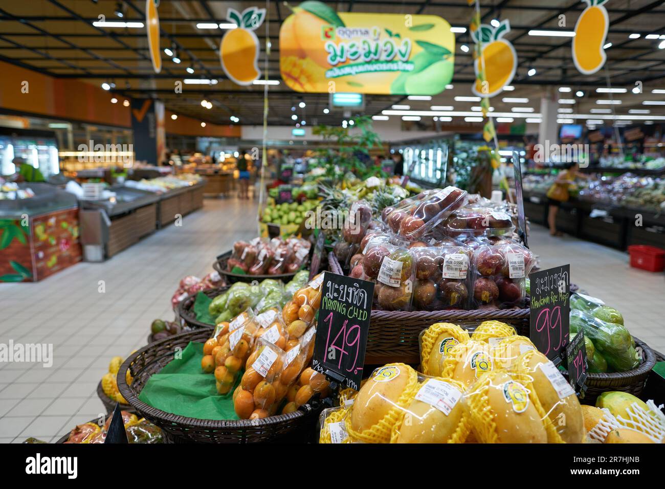 PATTAYA, THAILAND - CIRCA APRIL, 2023: produce on display at Big C ...