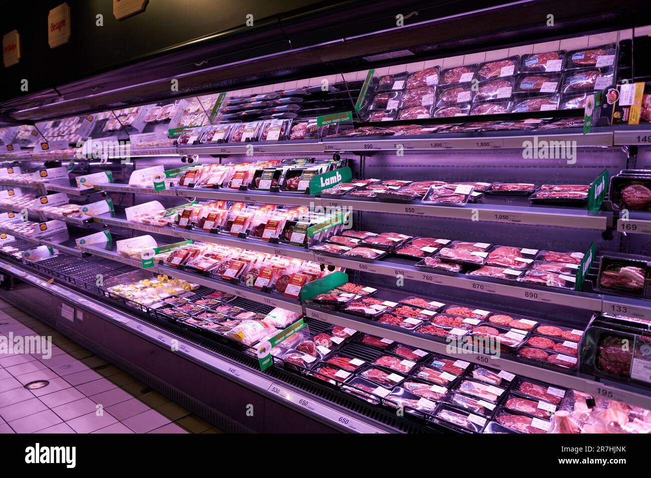 PATTAYA, THAILAND - CIRCA APRIL, 2023: interior shot of Big C ...