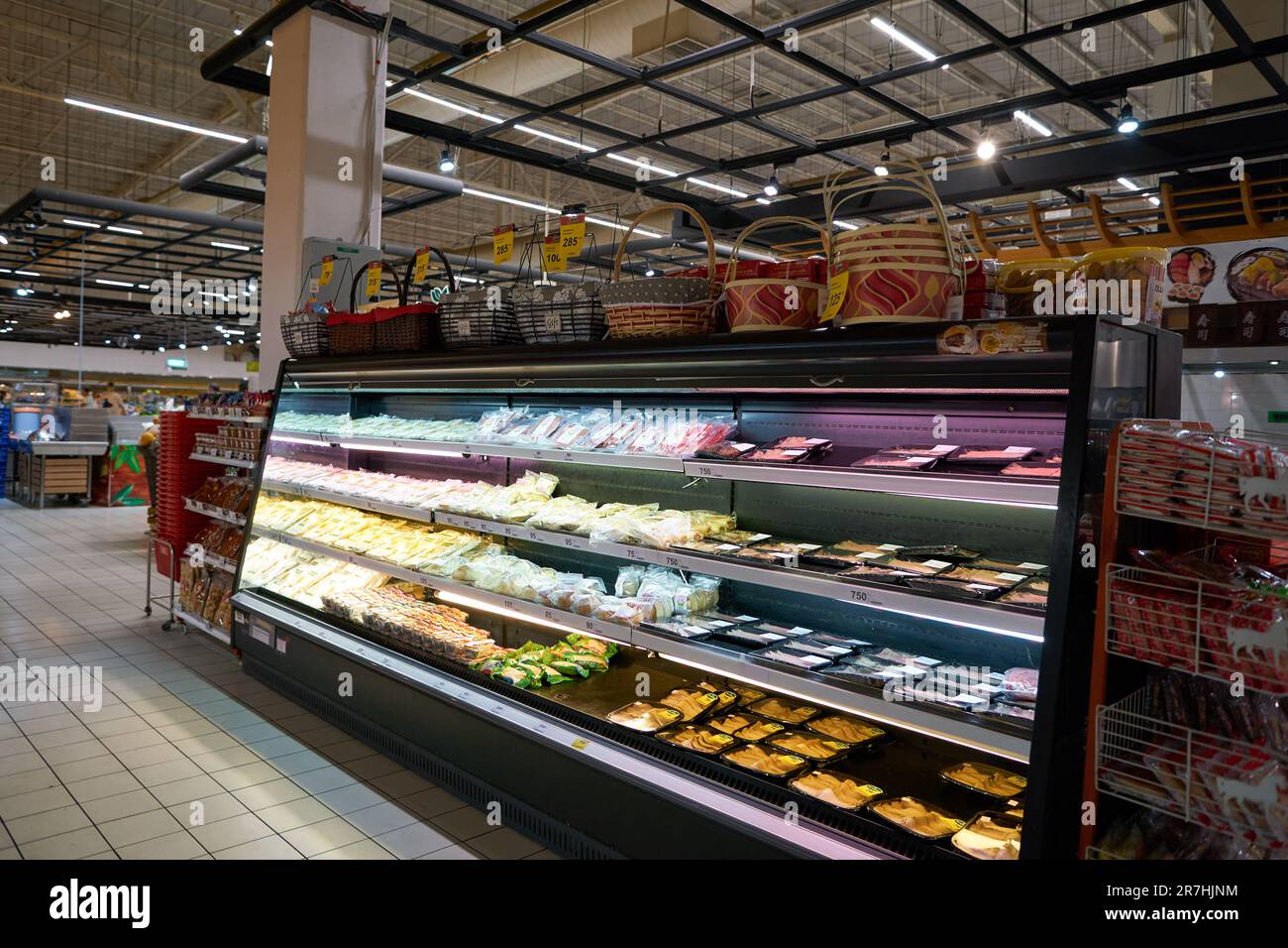 PATTAYA, THAILAND - CIRCA APRIL, 2023: interior shot of Big C ...