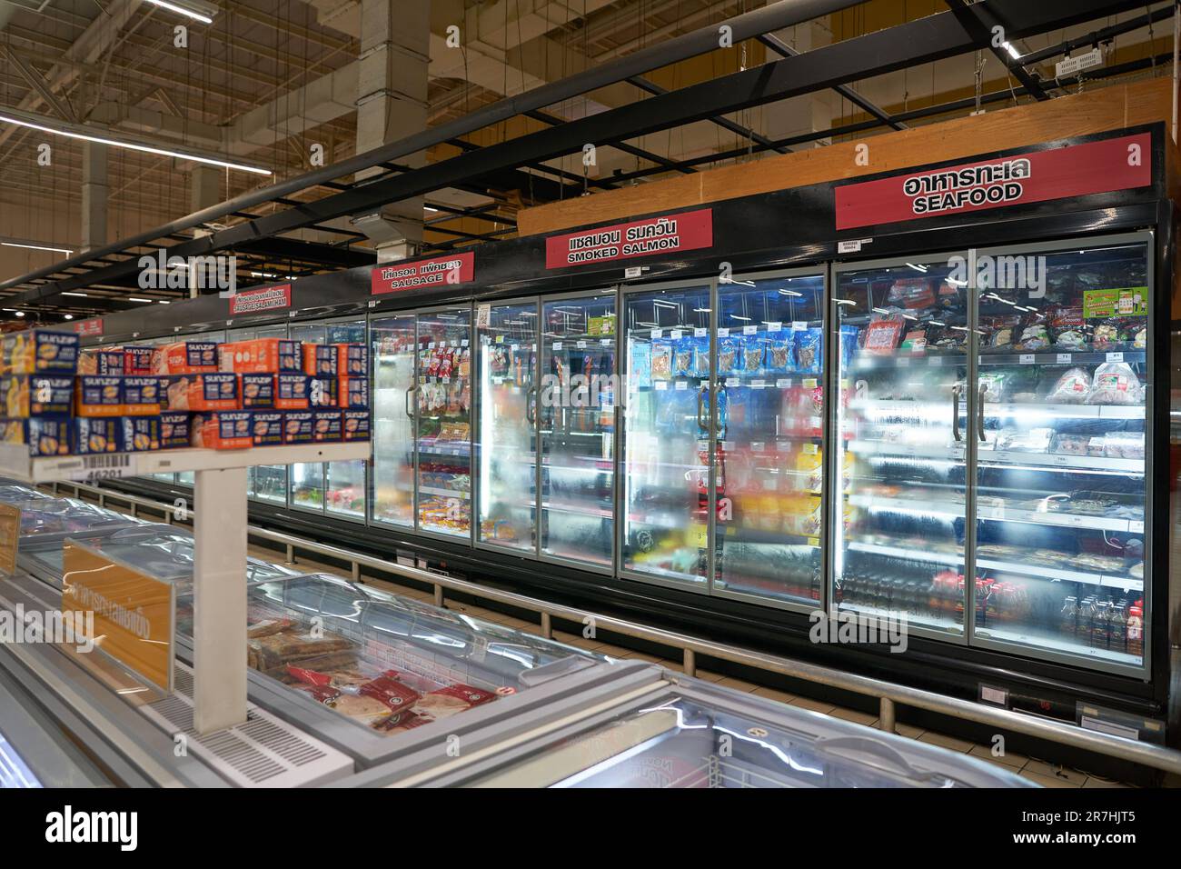 PATTAYA, THAILAND - CIRCA APRIL, 2023: interior shot of Big C ...